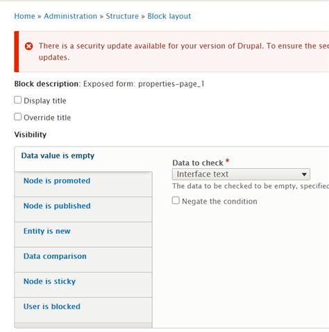 8 Block Visibility Role Section Is Missing Drupal Answers