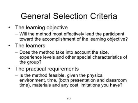 l6 selecting training methods