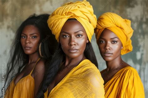 3 Stunning And Beautiful Black Women With Long Hair And Bright Eyes