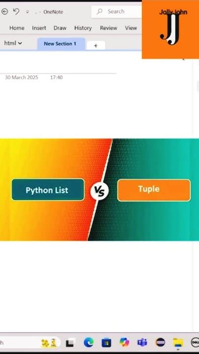 🚀 Python में List और Tuple में अंतर Python Beginners To Advanced 🐍 Pythonhindi Pythonshorts