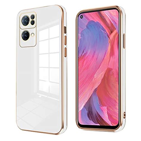 Wousunly Compatible With Oppo Reno 7 Pro 5G Case Silicone Pink Plating Oppo Reno 7 Pro 5G Phone