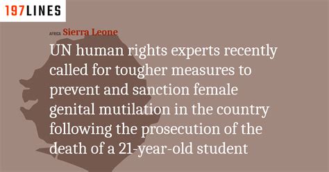 Un Human Rights Experts Recently Called For Tougher Measures To Prevent And Sanction Female