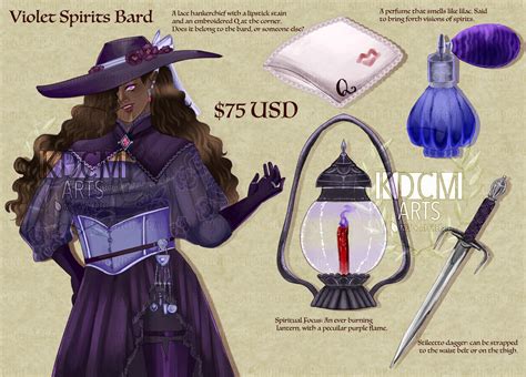 Open Violet Spirits Bard Lowered Price By Kdcmarts On Deviantart