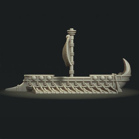 3d Printable Thalassa Penteconter Grígora Class Auxiliary Ship By