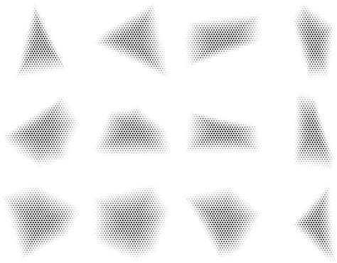 Halftone Star Pattern Reprographic Technique Vector Image