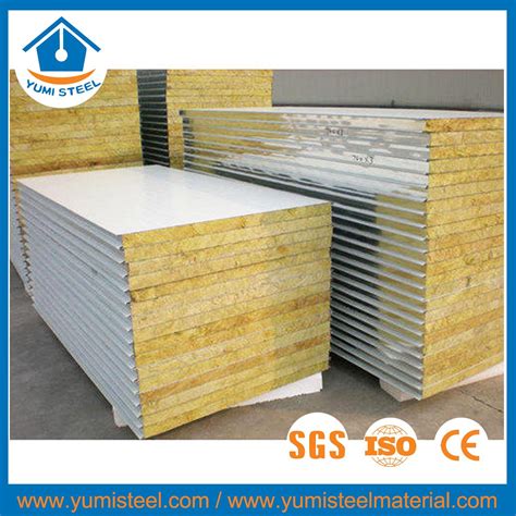 Insulation Rockwool Sandwich Panel For Container Building Thermal Insulated Panel And Flat