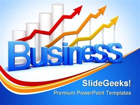 Graph And Arrows Business PowerPoint Background And Template