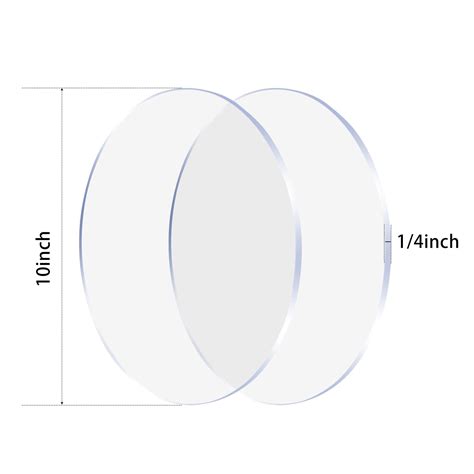 2 Pieces 14 Round Plexiglass Sheet 10 Inch Diameter Clear Acrylic Circle