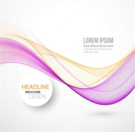Premium Vector Abstract Color Curved Lines Background Template Brochure Design Smoke Lines
