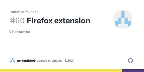 firefox extension · issue 60 · isanchop stuhack · github