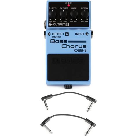 Boss Ceb 3 Bass Chorus Pedal With 3 Patch Cables Sweetwater