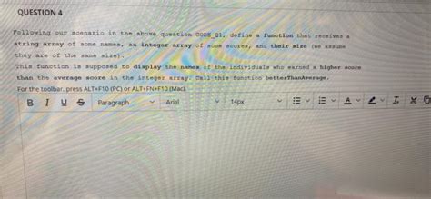 Solved Code 01 There Are Two Arrays Called Names And Scores