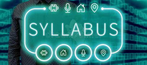 Text Caption Presenting Syllabus Business Showcase A Summary Outline Of A Discourse Treatise