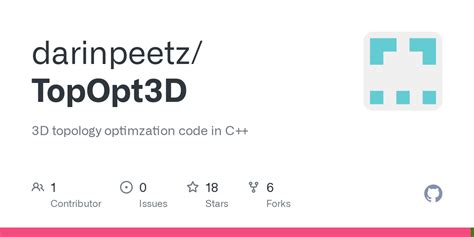 Github Darinpeetztopopt3d 3d Topology Optimzation Code In C
