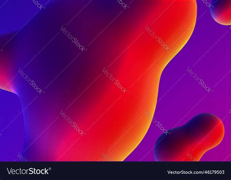 Fluid Design Liquid Blobs With Vibrant Intense Vector Image