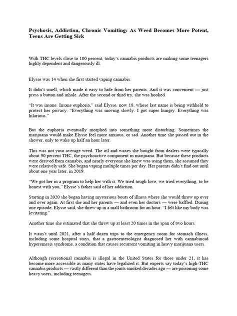 Drug And Alchohol Pdf Cannabis Drug Clinical Medicine