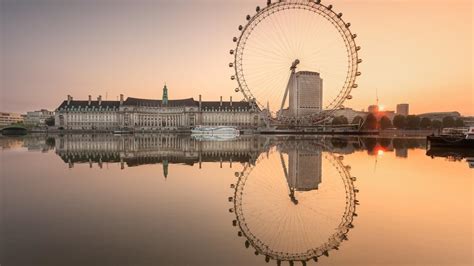 Обои Лондон закат море город городской пейзаж 1920x1080 Full Hd от Axebourne картинки на