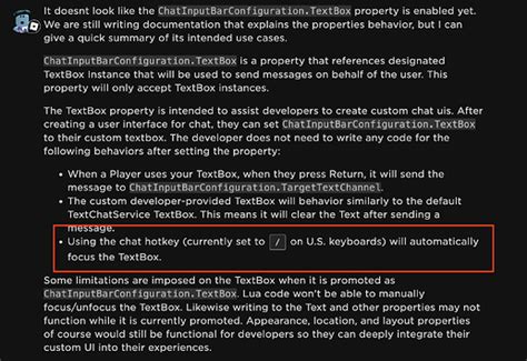 Chat Hotkey On ChatInputBarConfiguration Textbox Does Not Work Engine