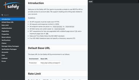 Safely API Developer Docs APIs SDKs And Auth API Tracker