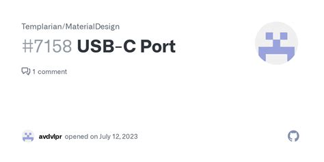USB C Port Issue 7158 Templarian MaterialDesign GitHub