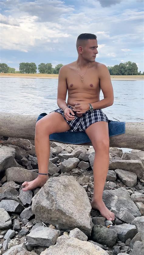 German Twink Boy Jerks Off Naked At The Rhein Duesseldorf Twinkboy XHamster