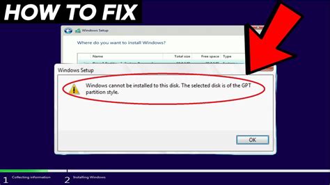 Fix Windows Cannot Be Installed To This Disk The Selected Disk Is Of