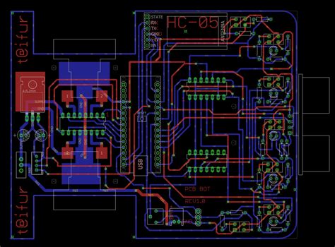 Pcb Bot Line Following Obstacle Avoiding And Bluetooth Controlled Robot