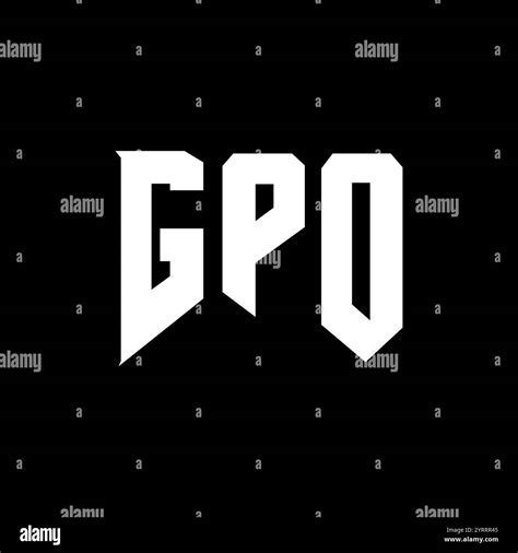 Gpo Letter Logo Design For Technology Company Gpo Logo Design Black