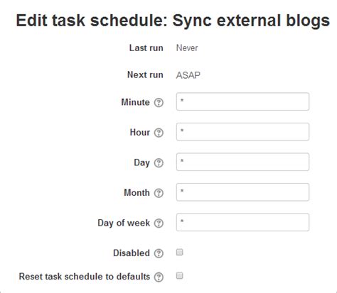 Scheduled Tasks Moodledocs