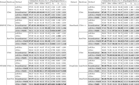 Main Results On Tubular Structure Segmentation Task The Gray Lines Use