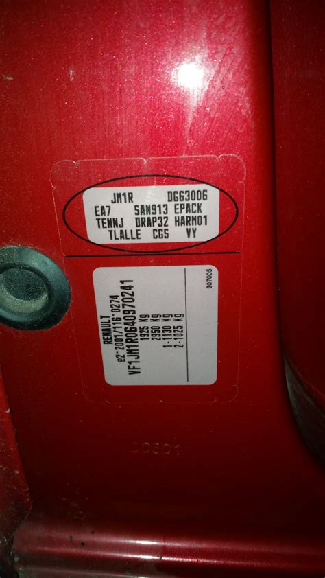 20150115 165304 Farbcode Renault Scenic Ii Renault Megane Scénic