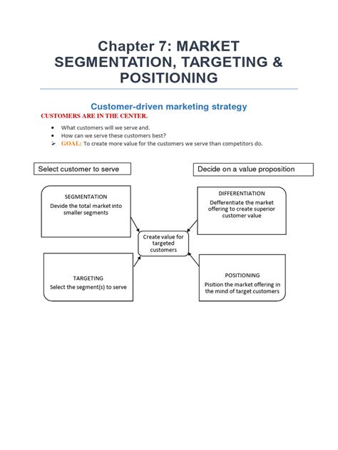 Chapter 7 Segmentation Targeting Positioning Pdf Market