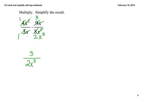 9 3 Simplify And Multiply Rational Expressions Pdf