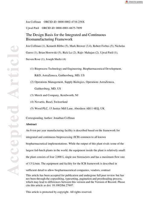 Pdf The Design Basis For The Integrated And Continuous