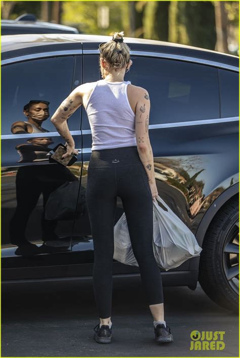 Miley Cyrus Goes Braless In See Through Tank Top While Running Errands