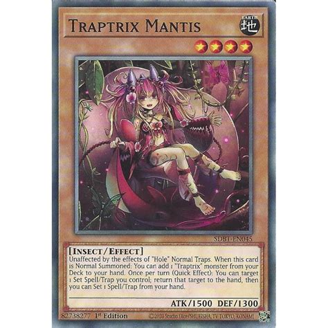Yu Gi Oh Trading Card Game Traptrix Mantis Sdbt En045 Yugioh Common