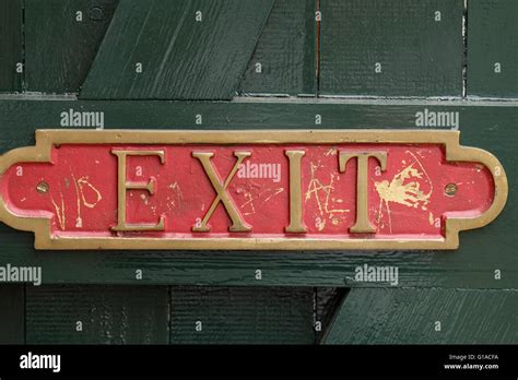 Old Exit Sign Hi Res Stock Photography And Images Alamy