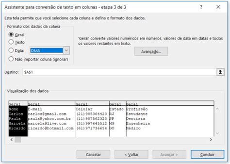 Texto Para Colunas Separar Textos Em Várias Colunas No Excel Excel Impressionador