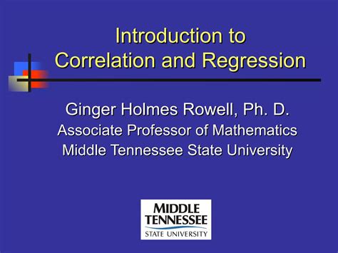 Correlation And Regression Ppt