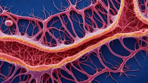 Microscopic Visualization Of Cells Showcasing Biological Structure And Connections Premium Ai