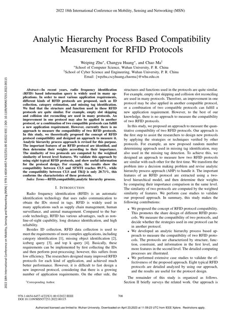 Pdf Analytic Hierarchy Process Based Compatibility Measurement For