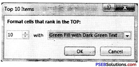 PSEB Th Class Computer Notes Chapter MS Excel Part I PSEB Solutions