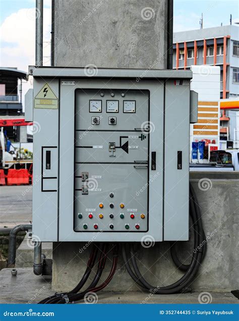 Electrical Main Distribution Unit Or Electrical Buttons Switches With Selector Switch Push