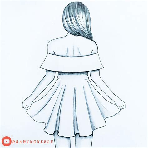 Sketch Girl Back