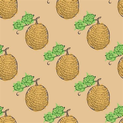 Premium Vector Melon Seamless Pattern
