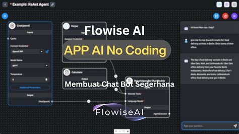 Flowise Ai Tutorial Cara Membuat Chat Bot Ai Tanpa Coding Youtube