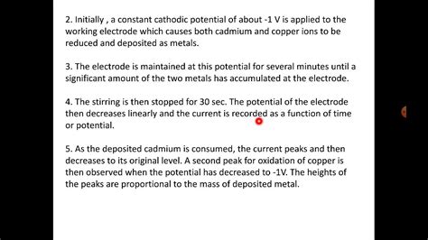 Stripping Voltammetry Applications And Advantages Youtube