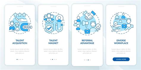 Hr Branding Blue Onboarding Mobile App Screen Site Layout Presentation Vector Site Layout