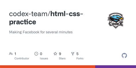 Github Codex Teamhtml Css Practice Making Facebook For Several Minutes