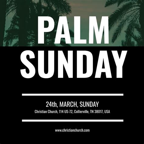 Free Palm Sunday Instagram Post Template To Edit Online